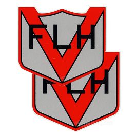 "FLH" Oil Tank DECALS 1956 - 1960 Pan